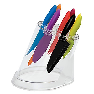 Kai PRO Pure Komachi 2 9-Piece Block Set, Kitchen Knife and Knife Block Set, Includes 8” Chef's Knife, 3.5” Paring Knife, 6” Utility Knife, & More, Hand-Sharpened Japanese Kitchen Knives