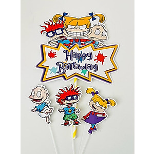 Happy Birthday Rugrat Themed Cake Topper