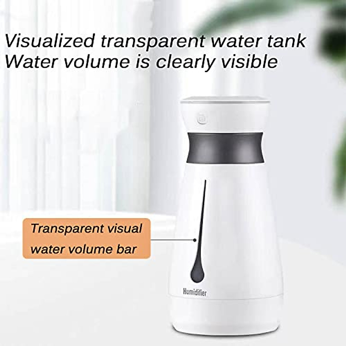 Humidifiers for Baby Bedroom with Two Spray Modes, Top Fill Cool Mist Humidifiers Suitable for Kids Nursery, Plants，Car,Easy Clean, Whisper Quiet, 7-Color Night Light