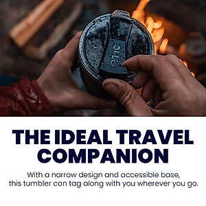 RTIC 20 oz Insulated Tumbler Stainless Steel Coffee Travel Mug with Lid, Spill Proof, Hot Beverage and Cold, Portable Thermal Cup for Car, Camping, Cardinal Matte