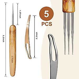 KACOLA Dreadlock Crochet Hook for Hair, Loc Needle for Dreads, Dreadlocks Crochet Needle, Interlocking Tool for locs, Braid Craft(0.75mm)