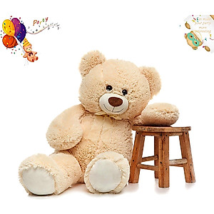 Toys Studio 36 inch Big Teddy Bear Cute Giant Stuffed Animals Soft Plush Bear for Girlfriend Kids, Beige