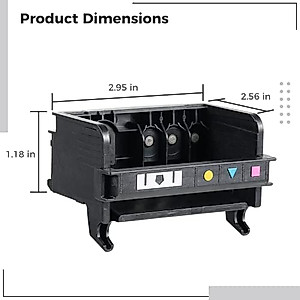 Toyget 564 Printhead 4-Slot Replacement for HP 564 564XL 4-Slot CN642A CB326-30002 for HP Photosmart 7520 7510 7525 7515 C6340 D7560 C6350 Printer Printhead(1 Pack), Black