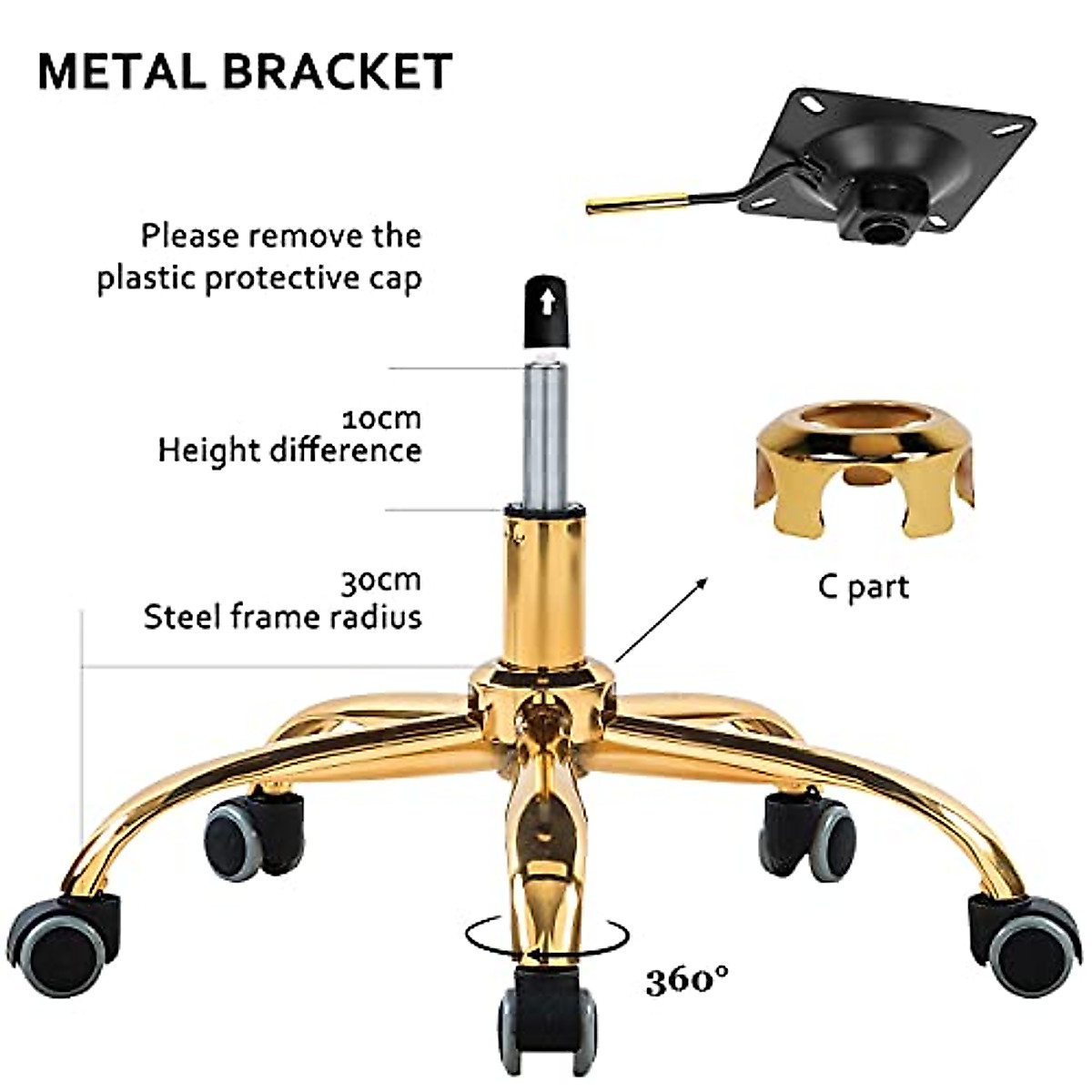 ANOUR Modern Home Office Chair, Velvet Swivel Armchair, Velvet Office Chair with Soft Seat, Adjustable Task Chair Computer Desk Chair for Living Room Bedroom Study Pink