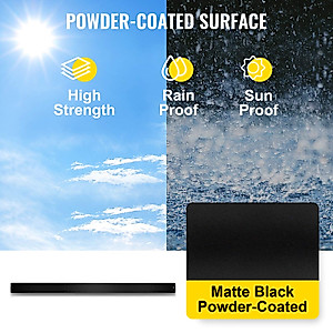 VEVOR Balusters 29.5 Inch-76 Pack Staircase with Screws Flat Aluminum Railing, for Outdoor Stair Deck Porch, Black, 76 Count