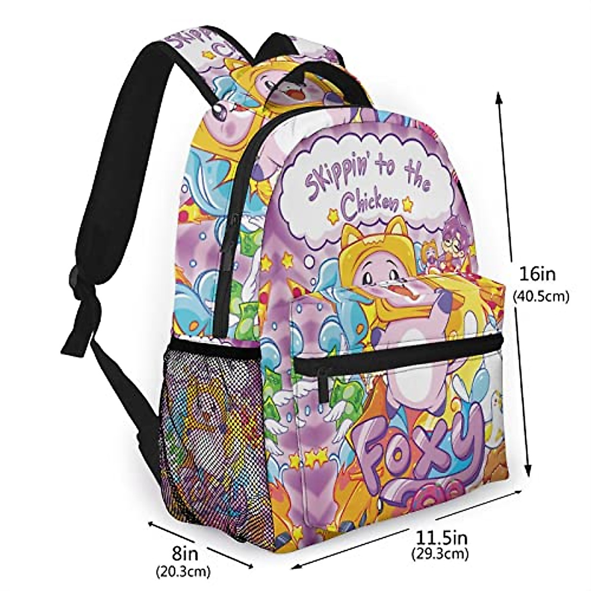 Cartoon Laptop Backpack Unisex Lanky Backpack Box Bookbag Printed Travel Backpack School Bags Computer Bag
