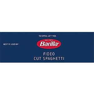 Barilla Fideo Cut Spaghetti Pasta, 16 oz. Box - Non-GMO Pasta Made with Durum Wheat Semolina - Kosher Certified Pasta