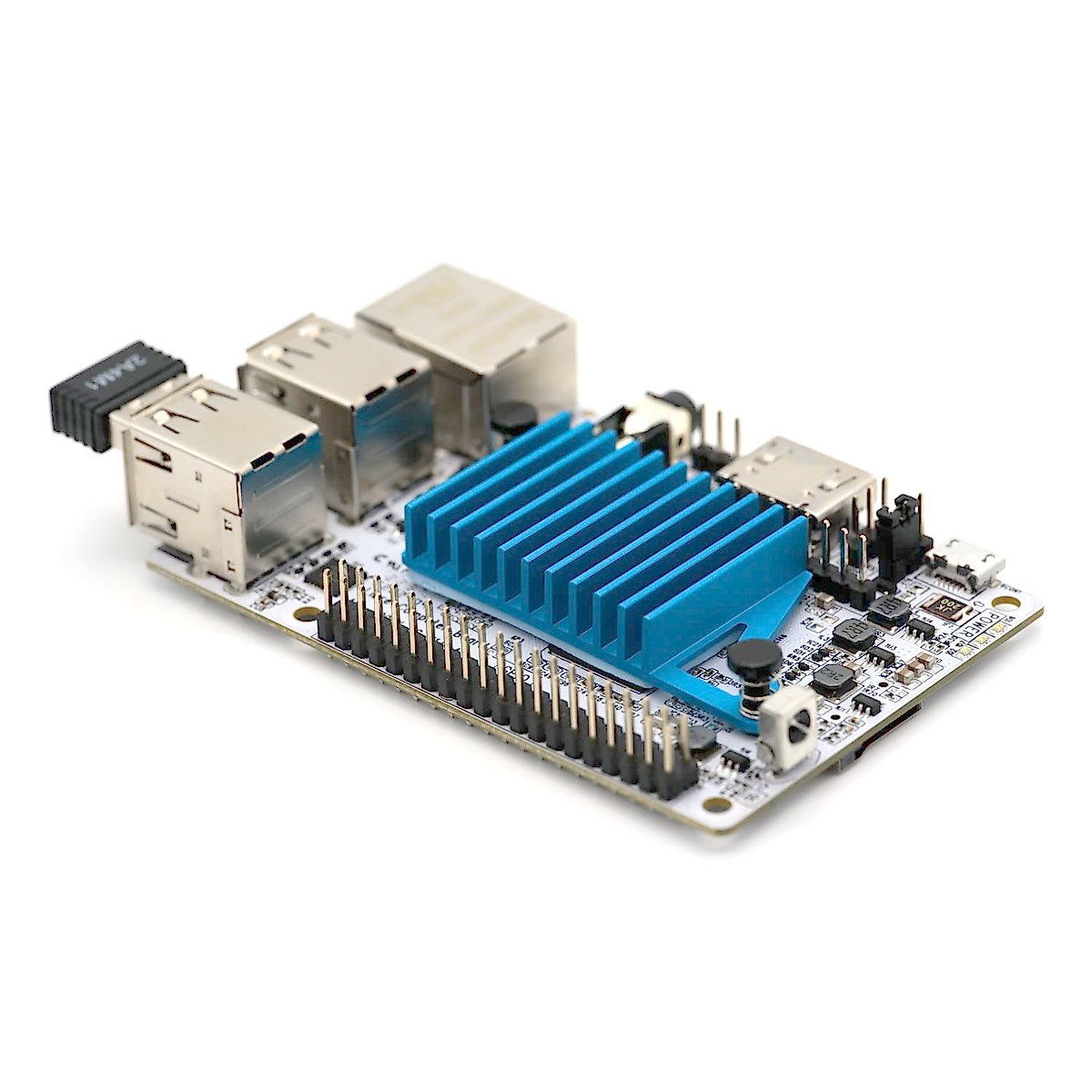Libre Computer Le Potato Mini Single Board Computer with USB WiFi 4 and Heatsink (2GB WiFi 4, Libre Blue)