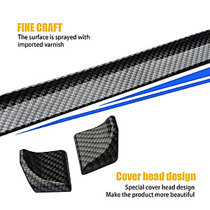 ZKFAR 1 PC Universal Car Decorative Strip, 59In Car Rubber Strip Bar Spoiler Tailfin, Car Trunk Spoiler Lip Kit, Fit for Most Cars (Carbon Fiber Black)