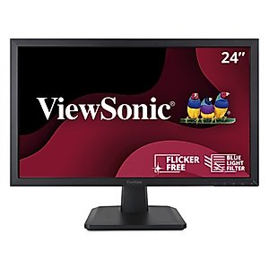 ViewSonic VA2452SM 24 Inch 1080p LED Monitor DisplayPort DVI and VGA Inputs for Home and Office Black