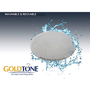 GOLDTONE Stainless Steel Reusable Disk Coffee Filter for Aero Press Coffee and Espresso Makers includes 1oz Scoop and Brush