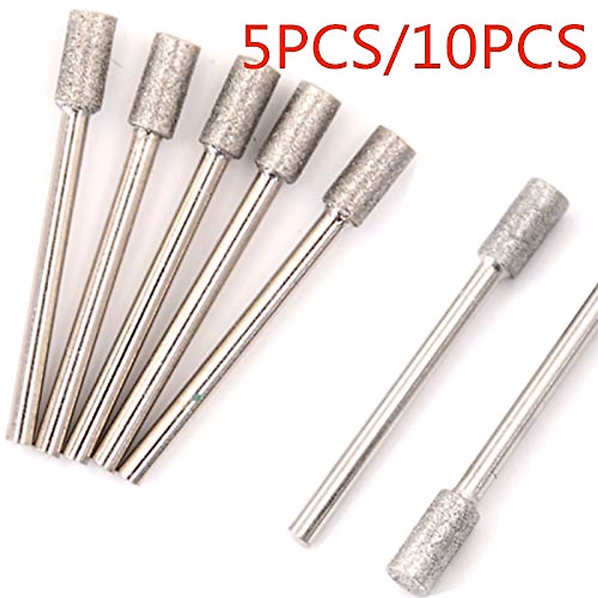 ABST51163 Abrasive New 5/10Pcs Diamond Chainsaw Sharpeners Burr Stone File Chain Saw Sharpening Diamond Drills - (Type: 10Pcs)