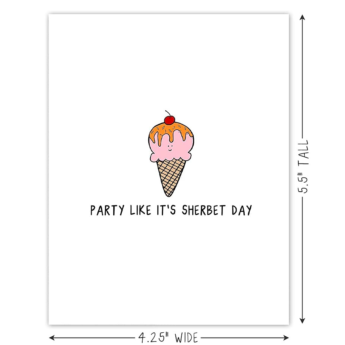 rockdoodles Happy Birthday Card Funny, Punny Birthday Card Mom Funny, Funny Bday Card For Women, Boyfriend Birthday Card Funny, Sister Birthday Card Funny (Sherbert Day)