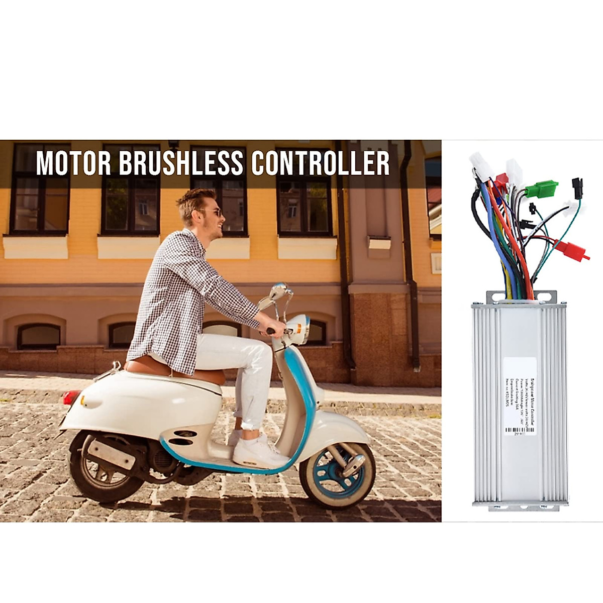 Dilwe E-Bike Controller, Brushless Controller 36V/48V 1000W Electric High Brushless Speed Controller for Electric Bike Scooter