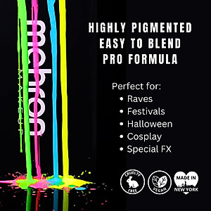 Mehron Makeup Paradise Makeup AQ Face & Body Paint (1.4 oz) (Celestial – Neon Blue/Light Blue)