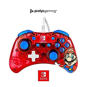 PDP Rock Candy Enhanced Wired Power Nintendo Switch Pro Controller, Official Licensed Nintendo Switch Mario Accessories/Switch Lite/OLED Compatible, Compact Durable for Travel, Ergonomic Non-Slip Joystick