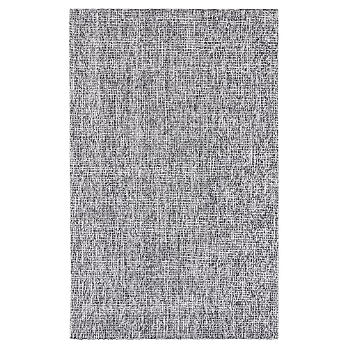 SAFAVIEH Abstract Collection Area Rug - 8' x 10', Black & Ivory, Handmade Wool, Ideal for High Traffic Areas in Living Room, Bedroom (ABT468Z)