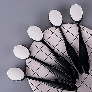 UNIMEIX 5 Pack Blending Brushes for Card Making Blending Tools for Drawing Blending Brush Blender（Size 3, 1.18" Brush Head, Black）