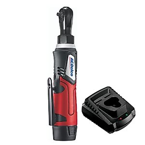 ACDelco ARW1207P G12 Series 12V Cordless Li-ion 1/4” 30 ft-lbs. Torque Ratchet Wrench Tool Kit , Red
