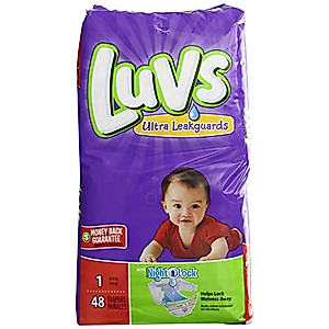 Luvs with Ultra Leak Guards Diapers, Size 1, 48 Count