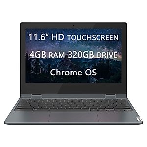 2022 Upgraded Lenovo Flex 3 X360 Chromebook Spin 2-in-1 Convertible Laptop, Intel Celeron N4020 2-Core Processor, 11.6" HD Touch LCD, 4GB RAM, 320GB(64GB SSD+ 256GB Card), Wi-Fi, Chrome OS, LIONEYE MP