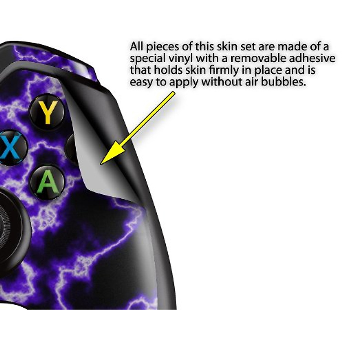 WraptorSkinz Decal Style Vinyl Skin Wrap compatible with XBOX One Original Wireless Controller Electrify Purple - (CONTROLLER NOT INCLUDED)