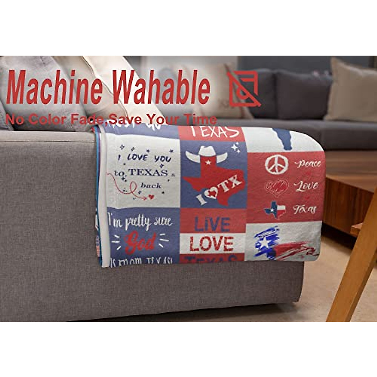 Shanfeirui Texas Themed Blanket - 50" X 60" - Featuring Longhorns - Ultra Soft Throw for Men, Women, Girls and Boys - Ideal Gift for Birthdays and Special Occasions - by Texas Gifts and Souvenirs.