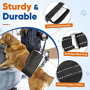 Petbobi Dog Sling for Large Dogs Hind Leg Support, Dog Hip Harness Support to Help Lift The Rear Legs for Older Dogs and Dogs with Limited Mobility, Suitable for Extra Large Unisex Dogs Black