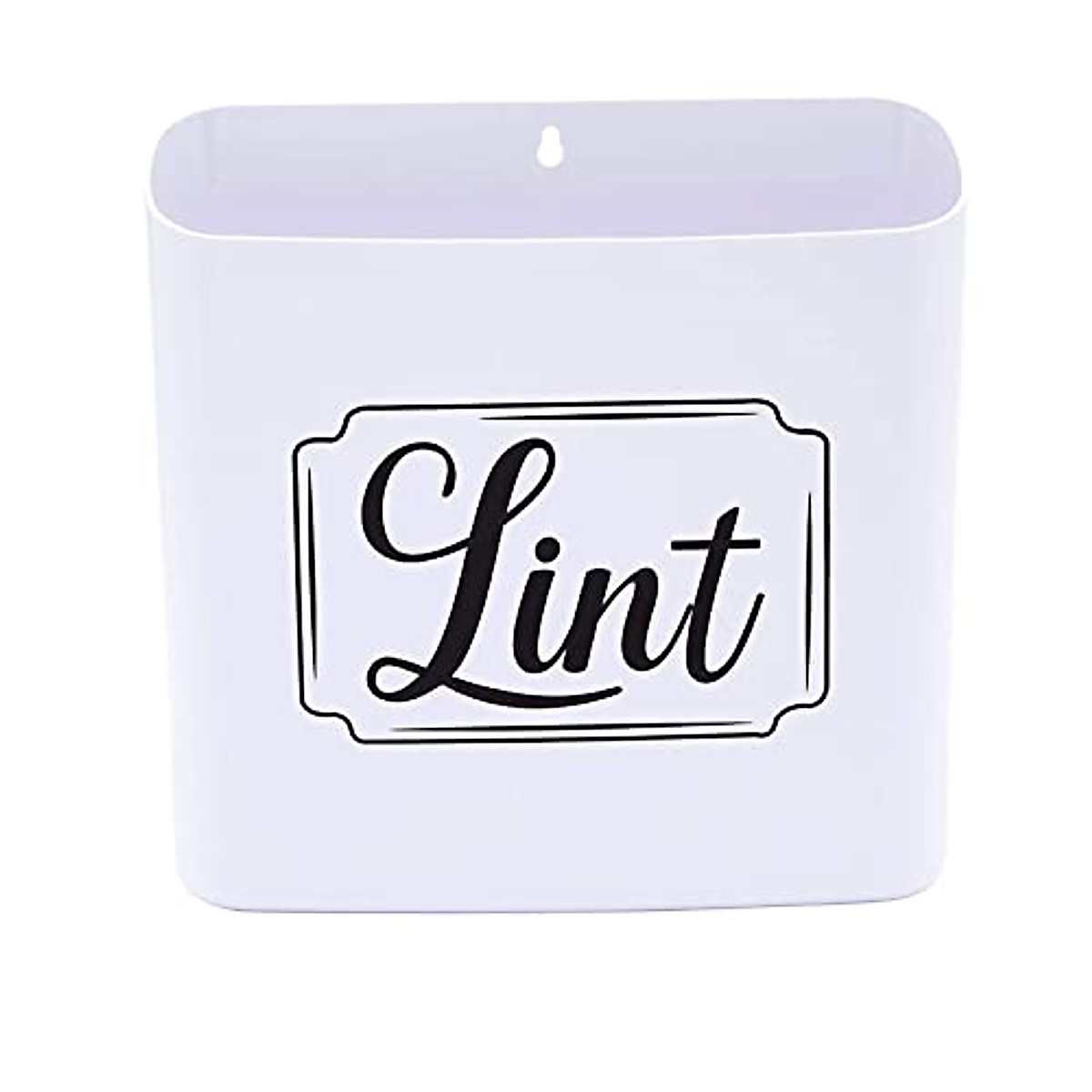 Juvale Magnetic Lint Bin for Laundry Room, Lint Holder, Hanging, Wall Mounted Trash Can Bin, Small Waste Basket, Laundry Decor and Accessories (White, 9.25x9.25x2.75 in)