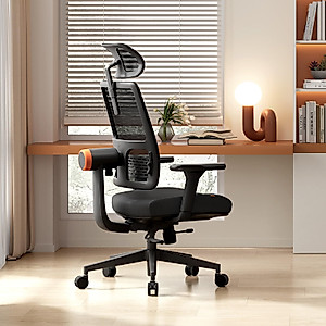 Newtral Ergonomic Office Chair, Home Office Desk Chair with Adaptive Lumbar Support, 4D Armrest, Adjustable Headrest, Mesh Back, Tilt Lock