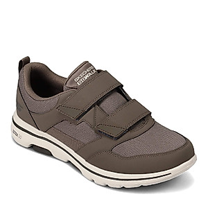 Skechers Men's Gowalk-Athletic Hook and Loop Walking Shoes | Two Strap Sneakers | Air-Cooled Foam, Khaki, 10 X-Wide
