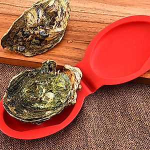DOITOOL Oyster Shucking Clamp Silicone Oyster Holder Easy Oyster Opener Cooking Mitts Pinch Grips for Shell Hand Guard Opening Tool