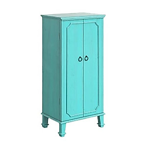 Hives and Honey 9006-349 Carson Fully Locking Jewelry Armoire, Large, Turquoise
