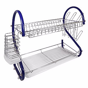 Better Chef dishrack, 16-Inch, Blue