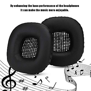 2Pcs Foam Earpads Soft Replacement Ear Pads Cushion Cotton Headset Earpads Suitable for Marshall Major Headphone Black