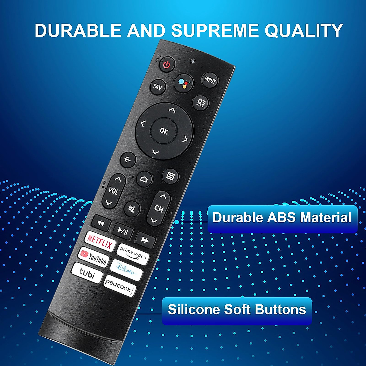 Universal Remote Control Compatible with Hisense Google Smart TV Remote Control Replacement