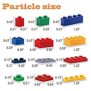 HUIZDQ Building Blocks, 1100 Pieces, Compatible with All Major Brands, Classic Bulk Blocks, Includes Wheels, Door, Window, Street Lights, Ages 3+