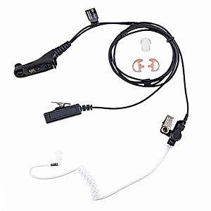 KS K-STORM Covert Acoustic Tube Walkie Talkie Earpiece Surveillance Headset with Mic Compatible with Motorola APX1000 APX4000 APX6000 APX7000 XPR6000 XPR6550 XPR7000 XPR7550 Two-Way Radio (1 Pack)