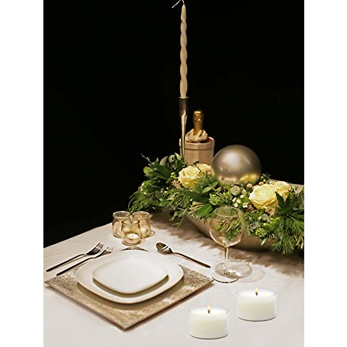 Clear Cup Tea Light Candles Unscented 6 Hour Long Burning Time (50 Pack) Tealight Candle