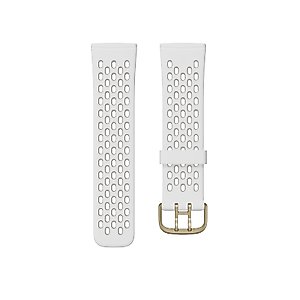 Fitbit Sense Versa 3 Accessory Band, Official Product, Sport, White/Lunar White, Small