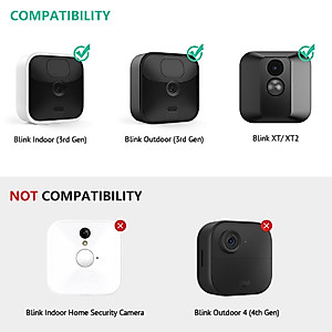 OLAIKE Housing and Metal Wall Mounting Bracket(3 Pack) for Blink Outdoor 3 (3th Gen) /XT/XT2,Weatherproof Protective Cover & 360° Adjustable Security Mount with Blink Sync Module Outlet Mount, Black