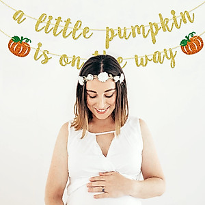 A little Pumpkin Is On The Way Banner, Little Pumpkin Baby Shower Banner, Pumpkin Theme, Gender Reveal, Fall Themed Party Decorations