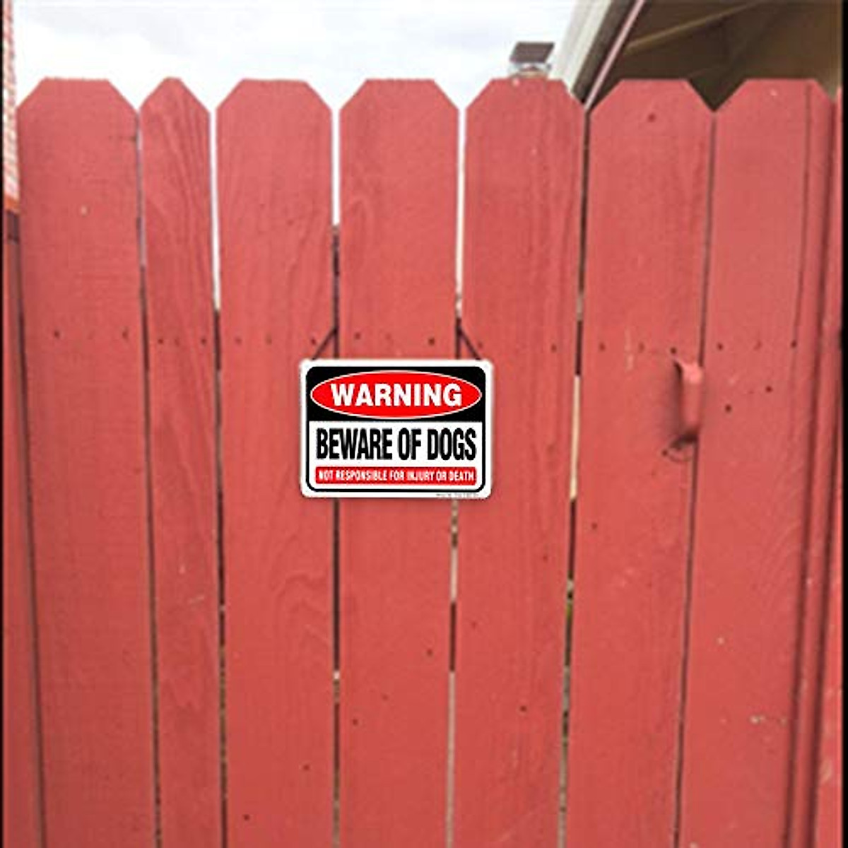 (2 Pack) Beware of Dog Sign, 10 x 7 Rust Free Aluminum Warning Dog Sign ...