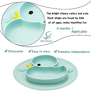 Silicone Detachable Toddler Meal Tray - Portable Non-Slip Suction Cup for Kids Babies and Kids