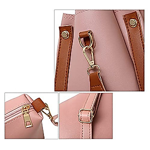 Onlyliua 4-PCS Handbags for Women, Retro Printing Pattern Wallet Tote Bag Shoulder Bag Top Handle Satchel Purse