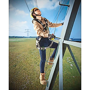 MSA 3104L-00 Latchways Attachment Device for Vertical Ladder Lifeline Kit, Harness to Cable System Connection, for Hands-Free Operation, Fixed Ladder Fall Protection, ANSI