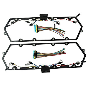 Valve Cover Gaskets w/Fuel Injector Powerstroke Glow Plug Injector Harness Pigtail Kit Fit for 1998-2003 7.3L Diesel Trucks Replaces 1379998 615-201 F81Z6584AA