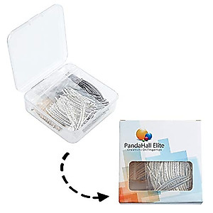 PH PandaHall 240pcs 4 Colors Curved Noodle Tube Beads 35mm Sleek Twist Curved Long Tube Spacer Beads for DIY Wrist Bracelet Anklet Necklace Earring Jewelry Making