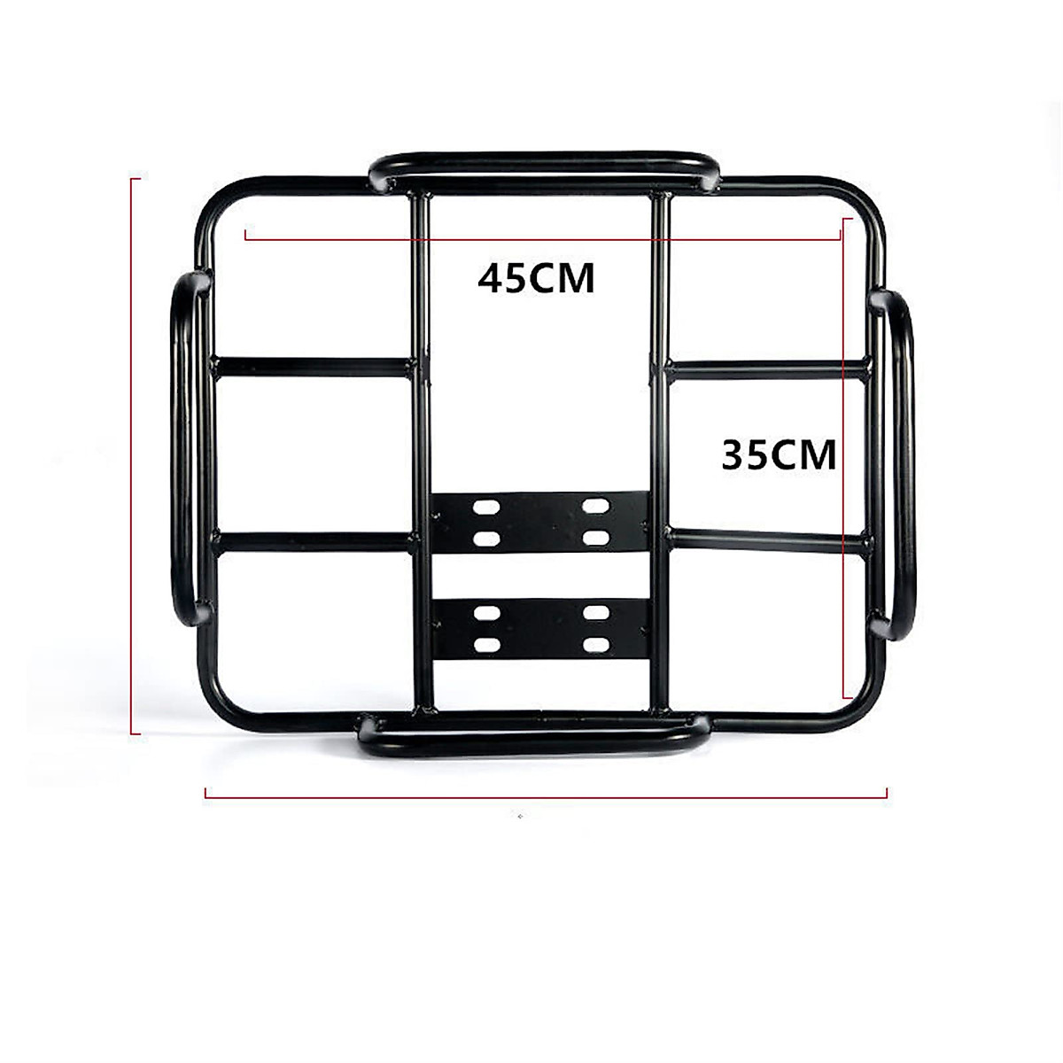 Food Delivery Box Rack Rear Grille,Electric Bicycle Delivery Box Rack Rear Grille 80kg Loading Seamless Steel Tube Universal for Motorcycle(Guardrail (inner diameter 45/35))
