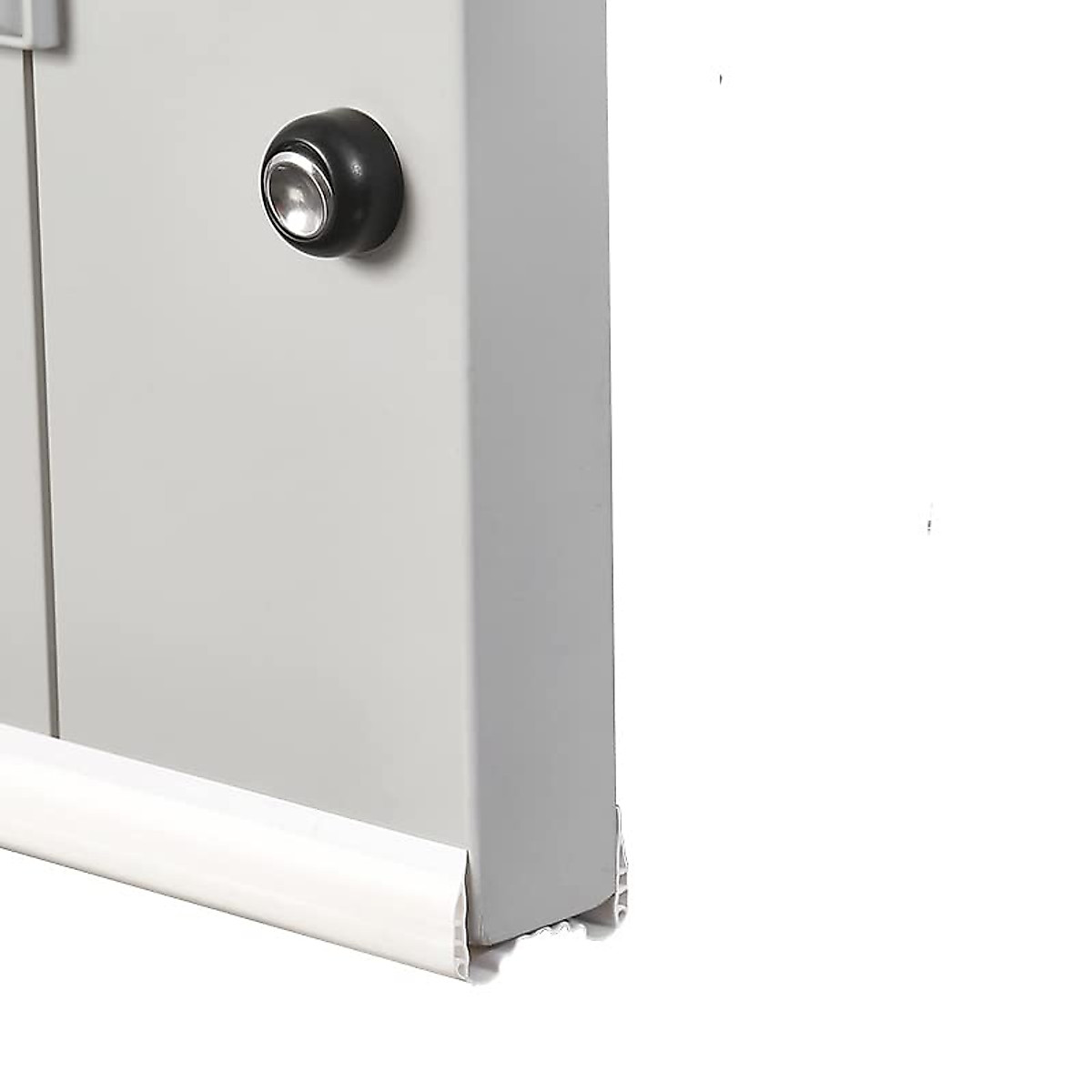 Door Draft Stopper Bottom Seal Strip Noise Blocker - Sweep Strip Under Door Draft Blocker, Soundproof Door Bottom Weather Stripping , for Block Wind, Light, Dust, and Noise (White)